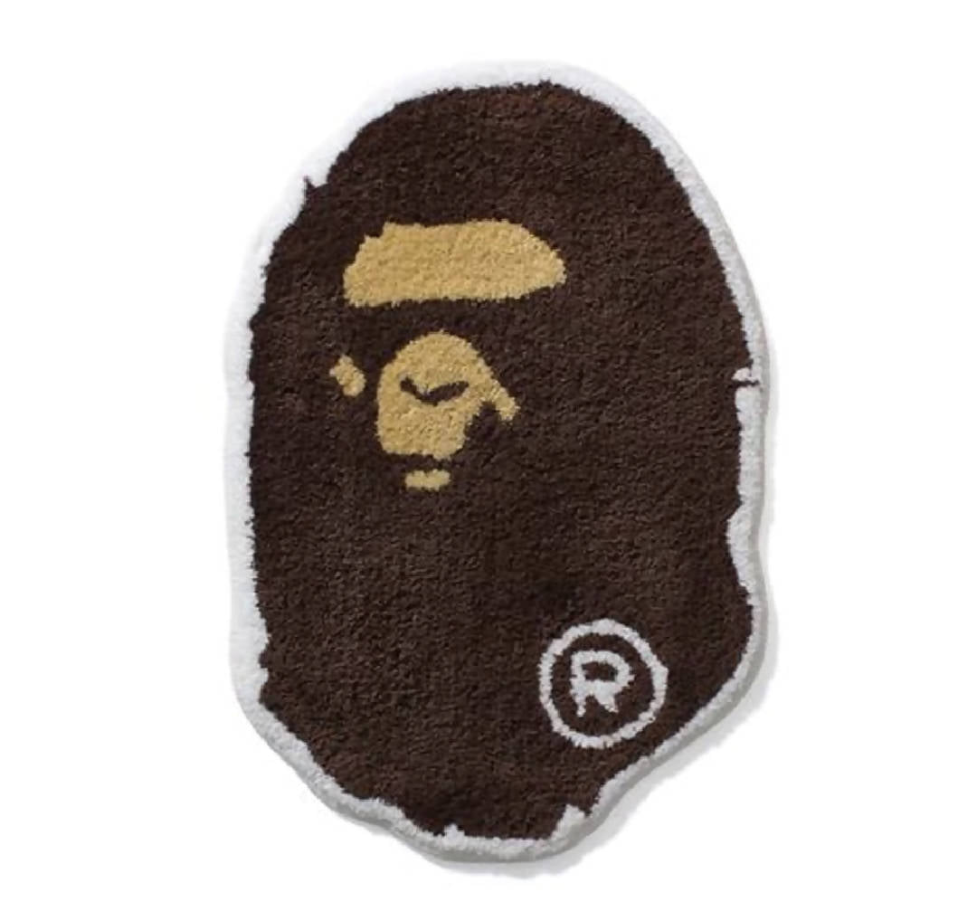 Brown BAPE Ape Head Rug | The Accessory Circle – The Accessory Circle ...