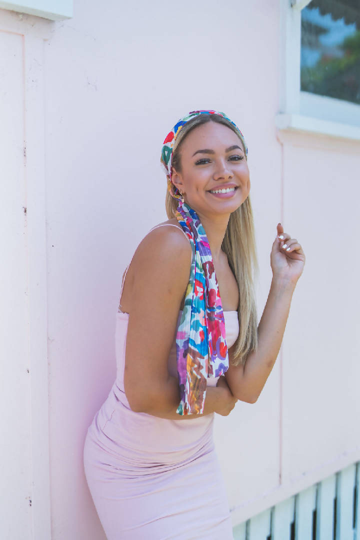 Pretty Gypsy head scarf peachy pink | The accessory circle – The ...