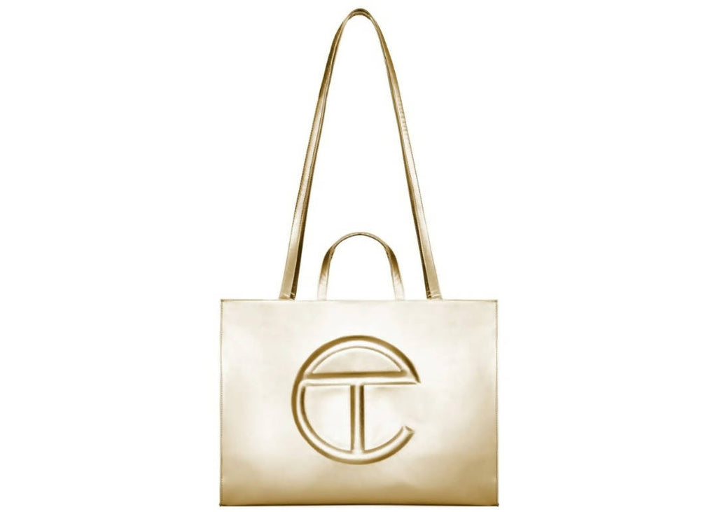 Telfar Gold Shopping Bag Large| The Accessory Circle – The Accessory ...
